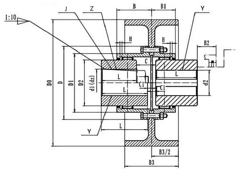 Brake wheel drum gear coupling - Crane Brake wheel coupling-Crane Parts ...