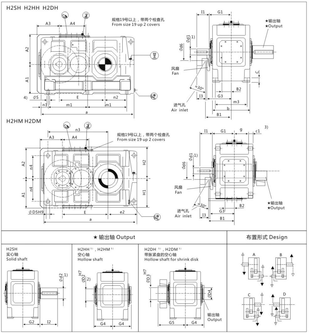 H series gearbox -Crane Gearbox -H series Reducer-Crane Parts Manufacturer