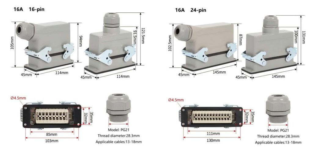 Heavy Duty Aviation Connector - Aviation plug-Quick connector-Crane Parts Manufacturer