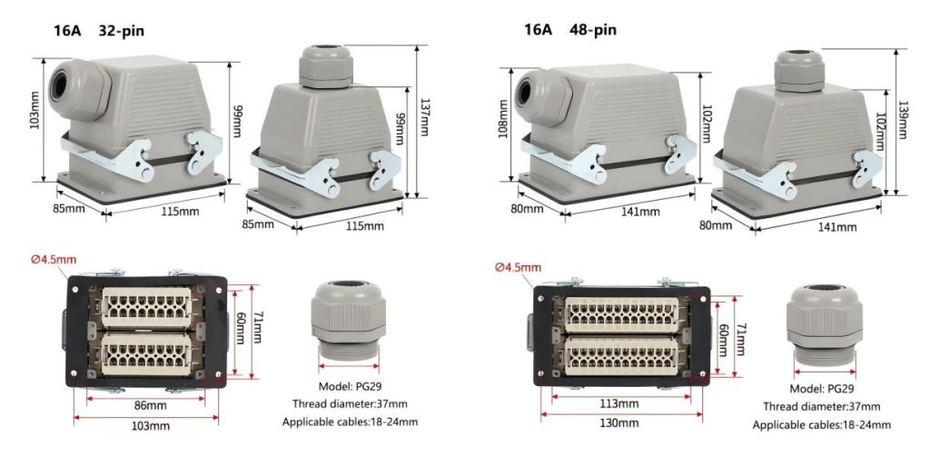 Heavy Duty Aviation Connector - Aviation plug-Quick connector-Crane Parts Manufacturer