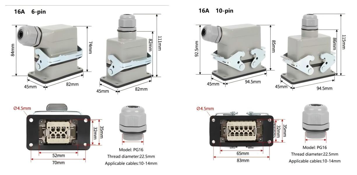 Heavy Duty Aviation Connector - Aviation plug-Quick connector-Crane Parts Manufacturer